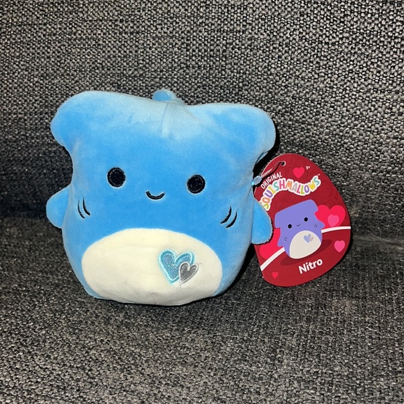Squishmallows | Toys | Rare 45 Valentines Day Nitro The Blue Hammerhead ...